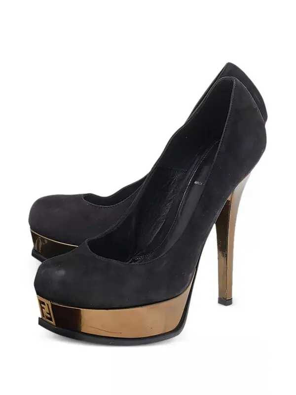 Fendi Calf Leather Platform Pumps