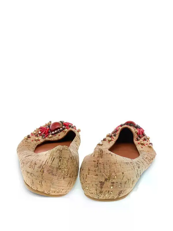 Oscar De La Renta Embellished Ballet Flats