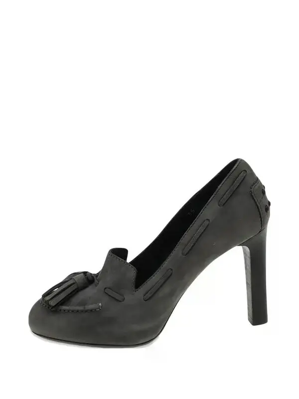 TOD'S Suede Pumps With Tassel Detail - Grey