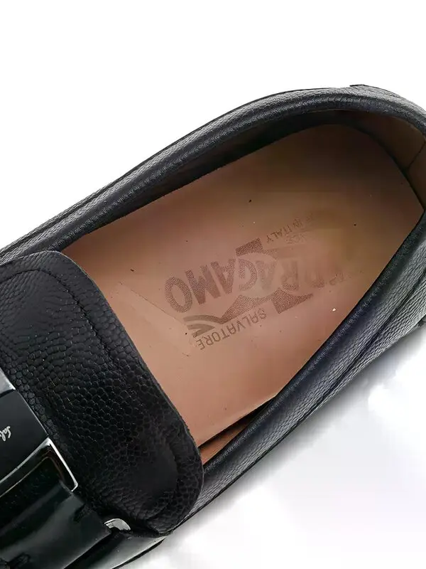 TOD'S Calf Leather Buckle Detail Loafers