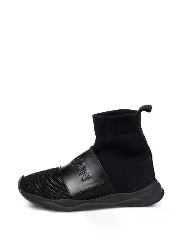 Balmain Cameron Logo-strap High-top Slip-on Sneakers - Black
