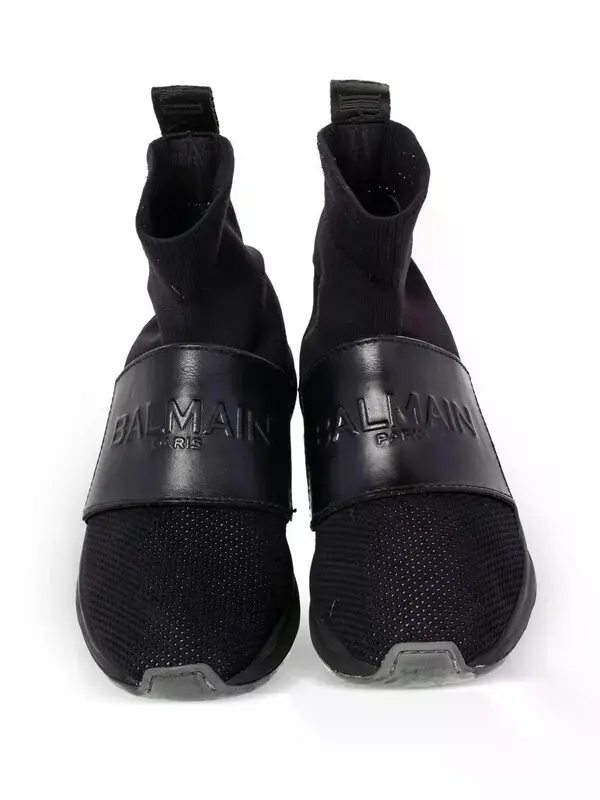 Balmain Cameron Logo-strap High-top Slip-on Sneakers