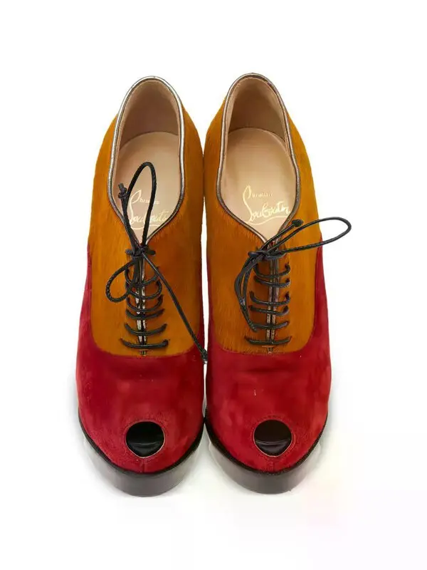 CHRISTIAN LOUBOUTIN Miss Poppins Peep-toe Ankle Boots
