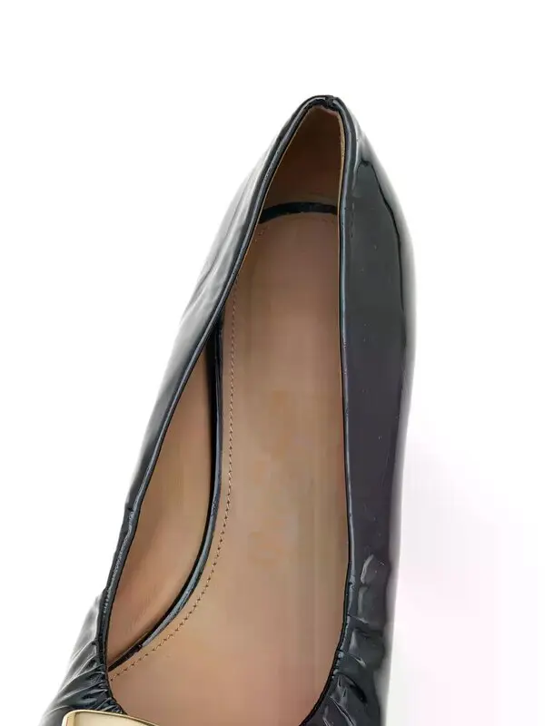 FERRAGAMO Patent Leather Wedge Pumps