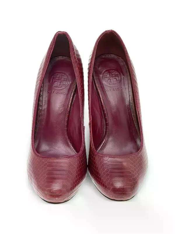 Tory Burch Python-embossed Leather Stiletto Pumps
