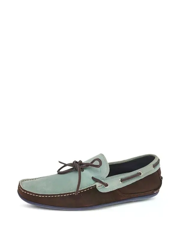 FERRAGAMO Suede Loafers With Bow Detailing
