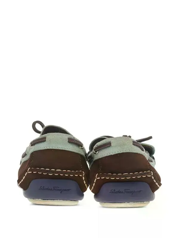 FERRAGAMO Suede Loafers With Bow Detailing