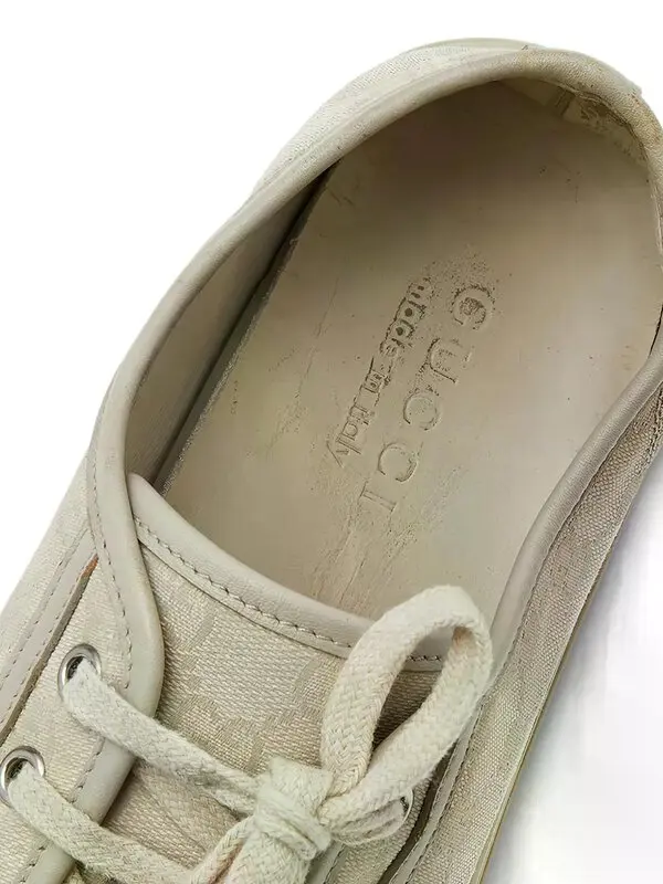 Gucci Gg Canvas Leather Low-top Sneakers