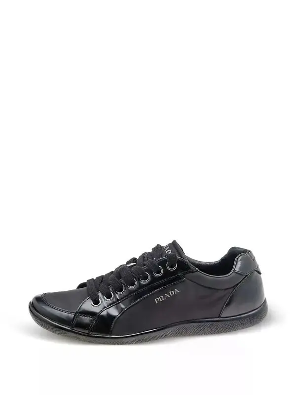 Prada Leather Low-top Sneakers - Black