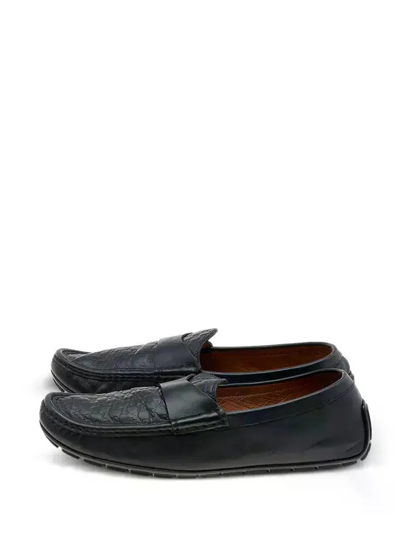 Gucci Leather Penny Loafers - Black
