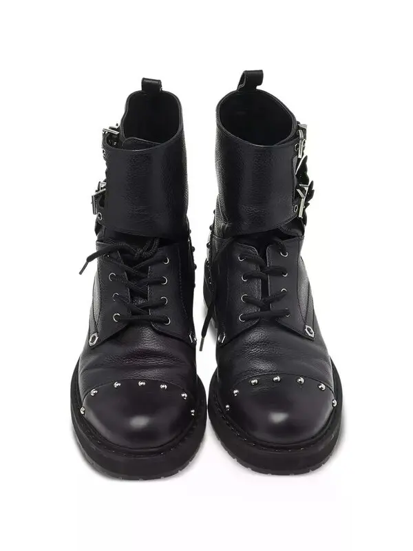 Fendi Buckled Python-embossed Ankle Boots