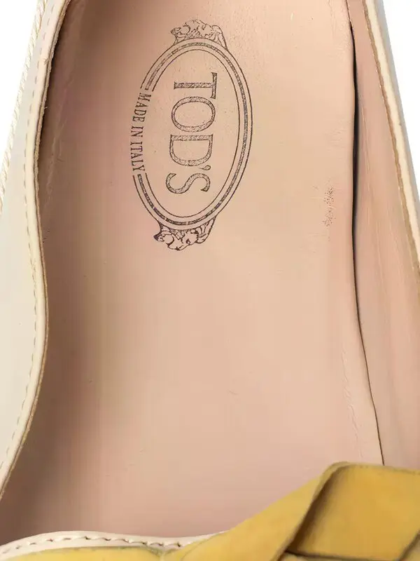 TOD'S Bow Leather Ballet Flats
