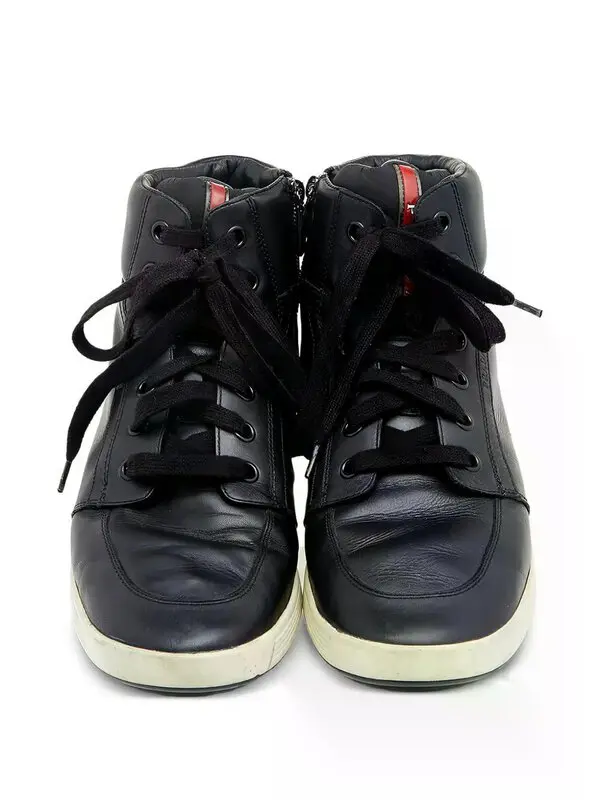 Prada High-top Leather Sneakers