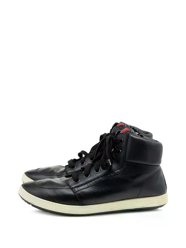 Prada High-top Leather Sneakers