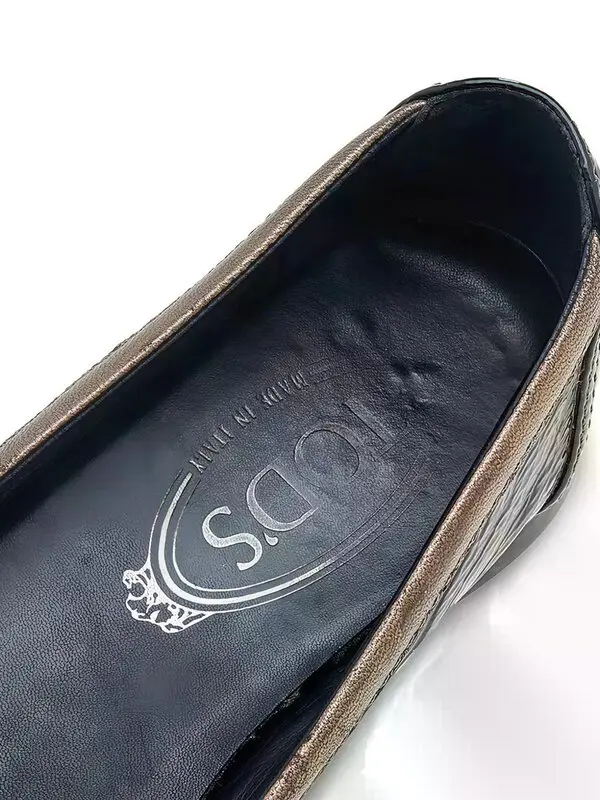 TOD'S Patent Leather And Suede Ballet Flats With Bow Detail