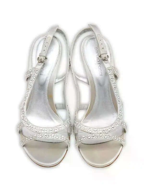 SERGIO ROSSI Crystal-embellished Slingback Sandals