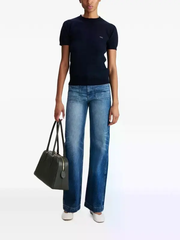 A.p.c. Gia Logo-embroidered T-shirt - Black