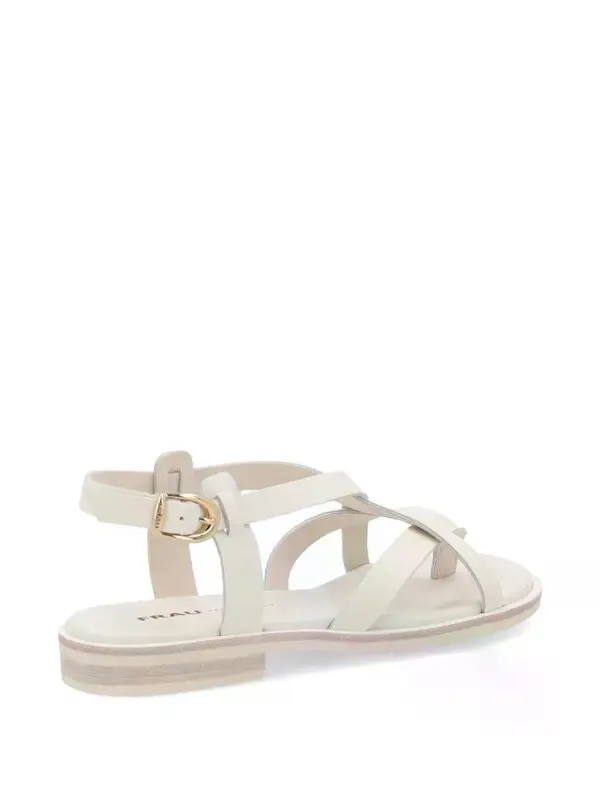 FRAU Off- Leather Woven Strappy Sandals