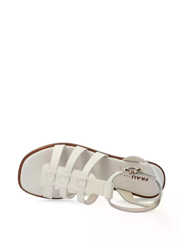 FRAU Off- Leather Strappy Cage Sandals