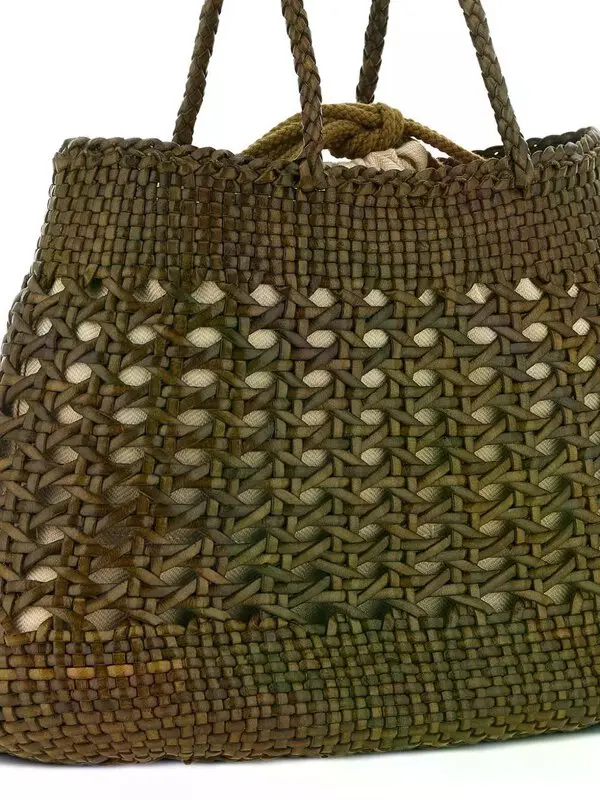 Dragon Diffusion Woven Leather Tote Bag