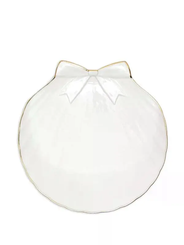 GOHAR WORLD Sadaf Bow-detail Dessert Plate