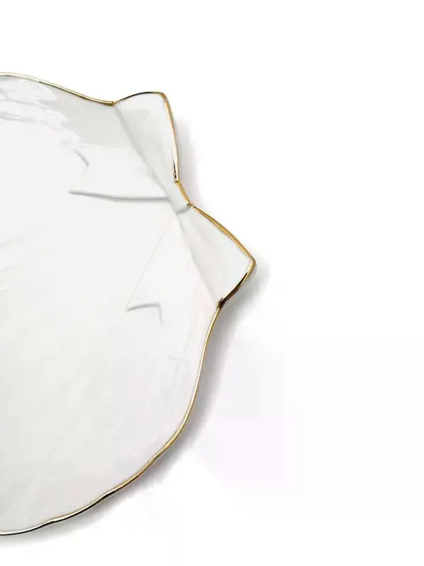 GOHAR WORLD Sadaf Bow-detail Dessert Plate