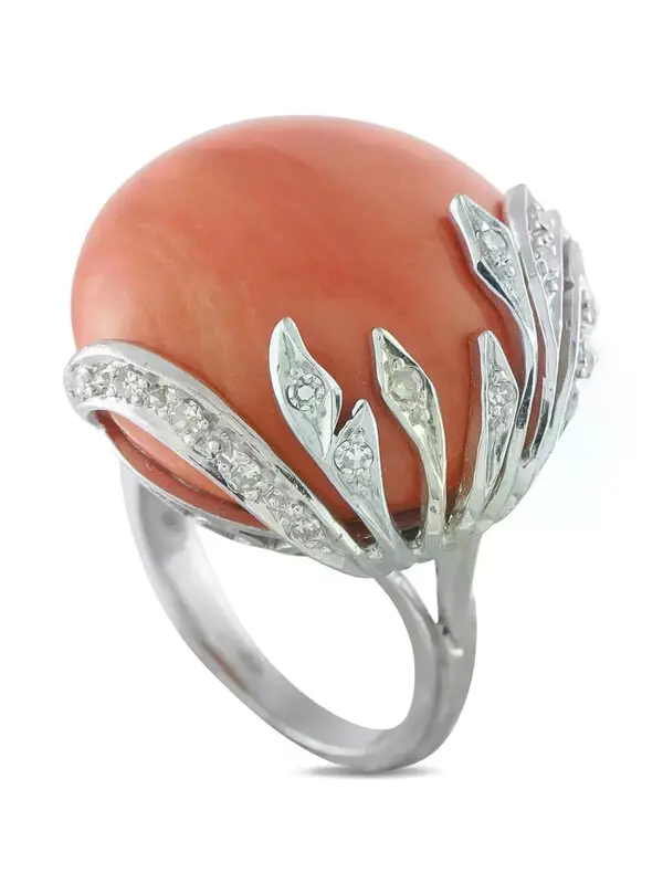 LB EXCLUSIVE Coral And Diamond Ring
