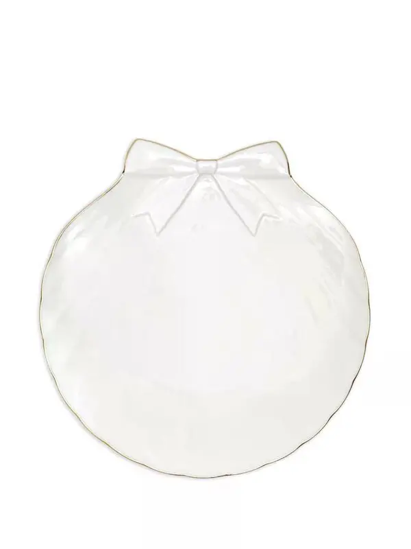 GOHAR WORLD Sadaf Bow-detail Dinner Plate