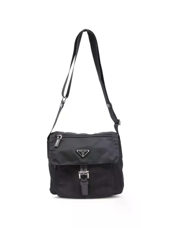 Prada Vela Crossbody Bag - Black