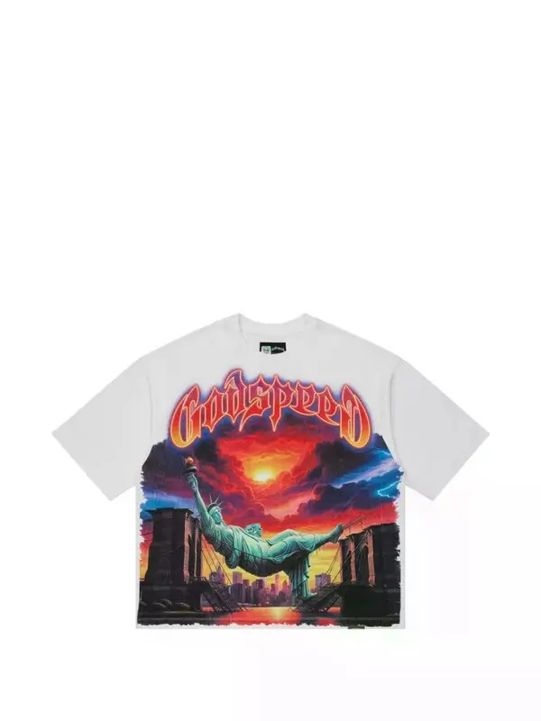 GODSPEED Burnt Bridges Graphic-print T-shirt