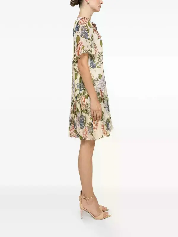 NISSA Floral-print Ruffled Mini Dress