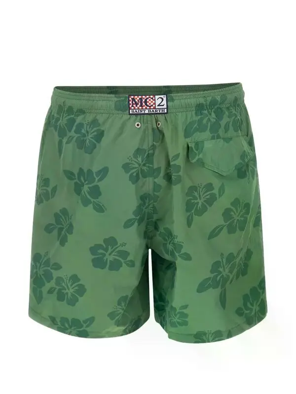 MC2 SAINT BARTH Lighting Tiki Hibiscus Print Swim Shorts