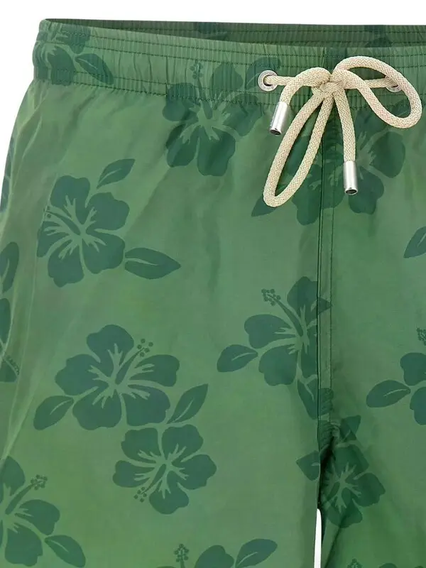 MC2 SAINT BARTH Lighting Tiki Hibiscus Print Swim Shorts