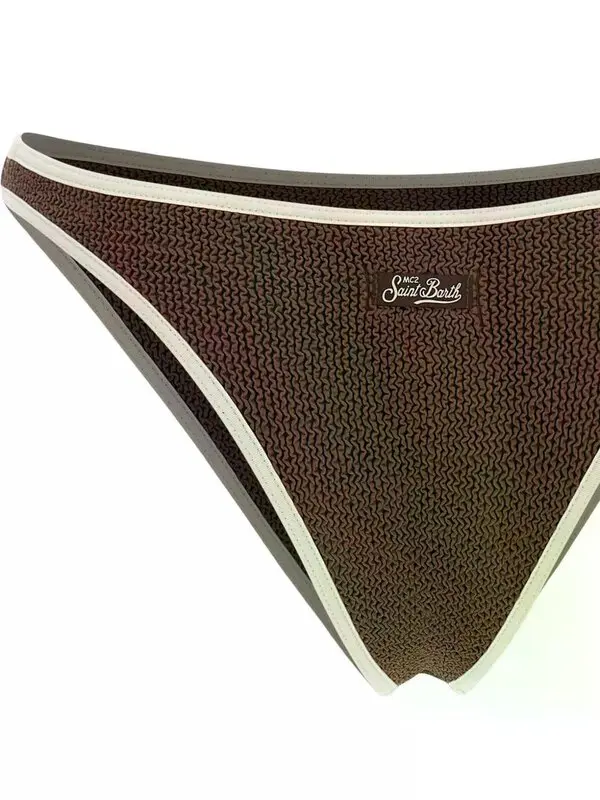 MC2 SAINT BARTH Crinkle-effect Bikini Bottoms
