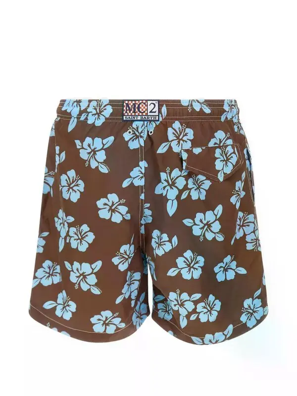 MC2 SAINT BARTH Lighting Tiki Hibiscus Print Swim Shorts