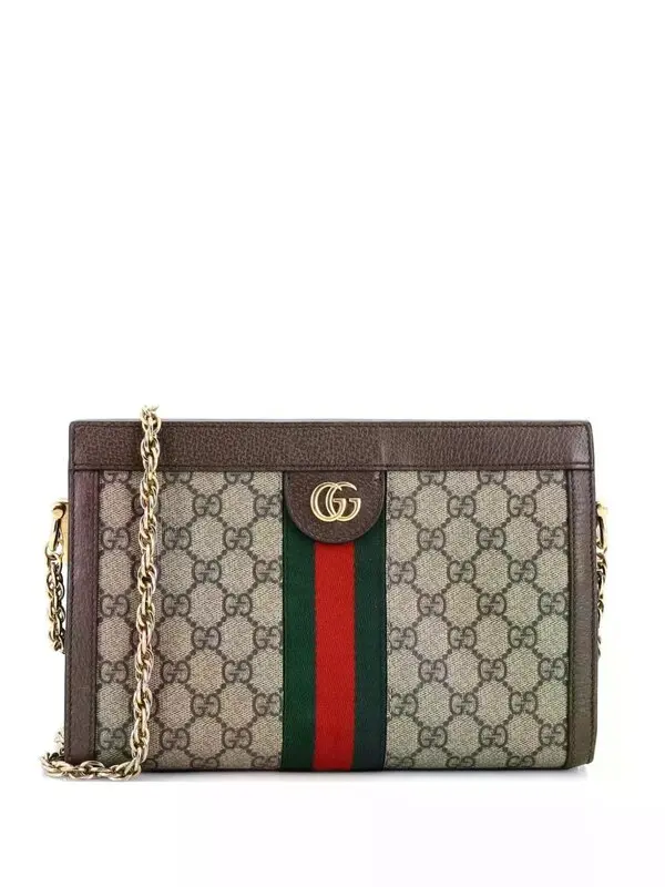 Gucci Ophidia Chain Shoulder Bag - Brown