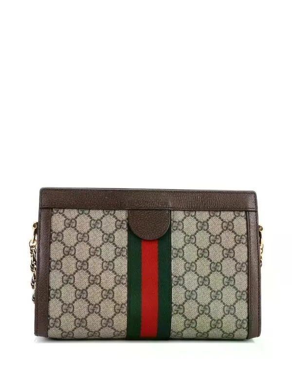 Gucci Ophidia Chain Shoulder Bag - Brown