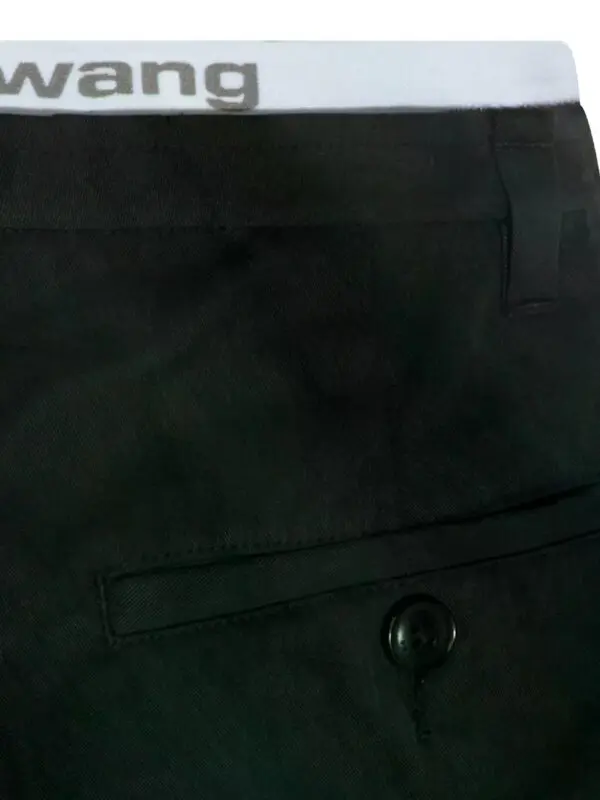 Alexander Wang Logo Waistband Pleated Shorts