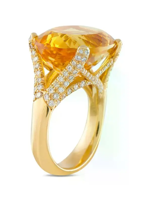 LB EXCLUSIVE Citrine And Diamond Ring - Gold