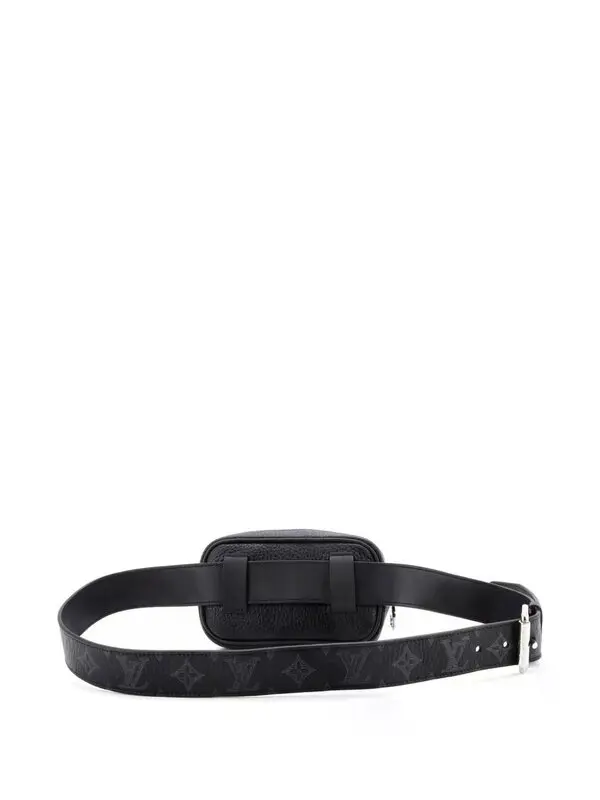 LOUIS VUITTON Monogram Shadow Giant Taurillon Leather Belt Bag - Black