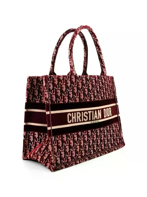 Dior Book Oblique Velvet Small Tote Bag