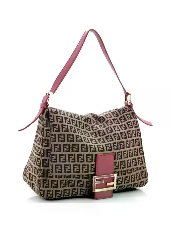 Fendi Zucchino Canvas Mama Forever Shoulder Bag
