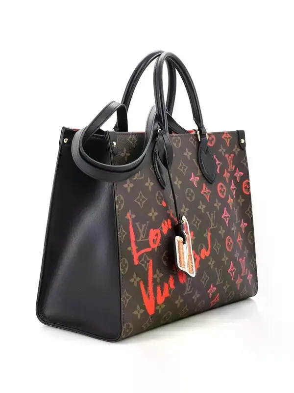 LOUIS VUITTON Limited Edition Fall In Love Monogram Canvas Mm Onthego Shoulder Bag - Brown