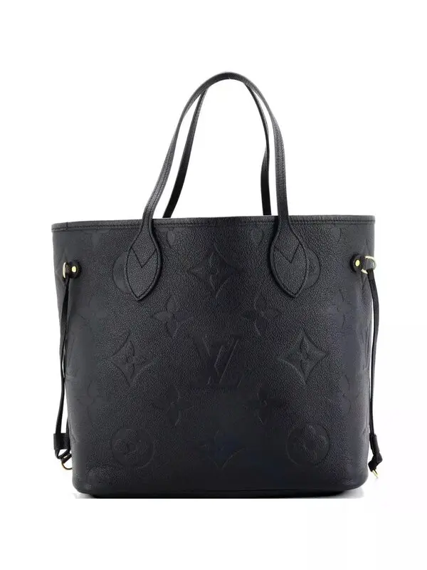 LOUIS VUITTON Monogram Empreinte Giant Neverfull Mm Tote Bag - Black