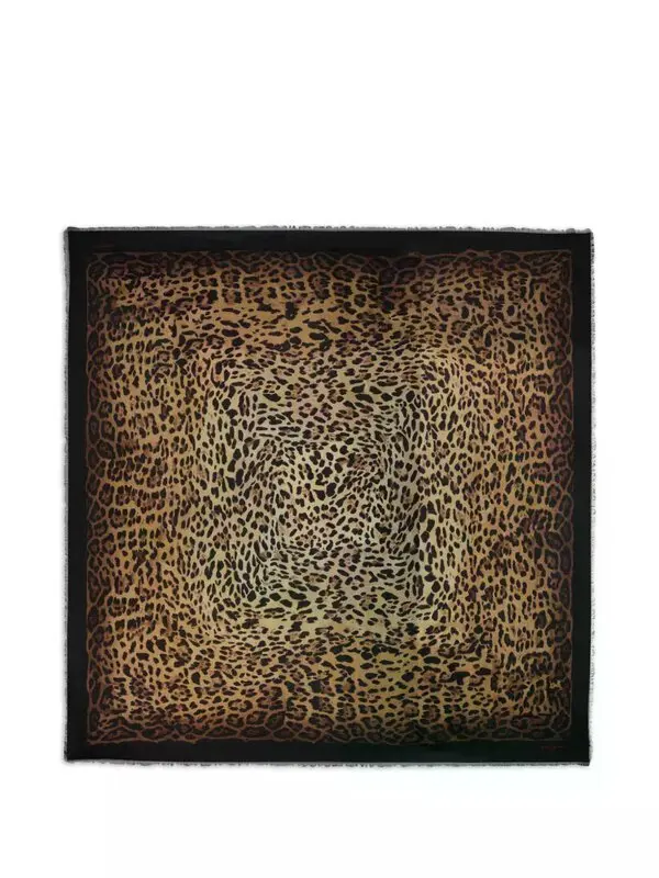 Givenchy Leopard-print Frayed Scarf