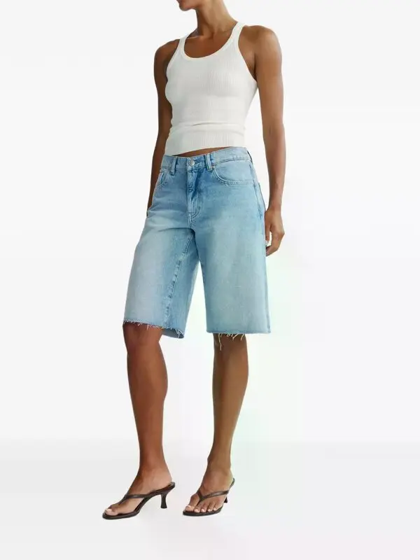 DL1961 Raw-cut Denim Shorts - Blue