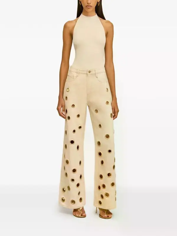 Cult Gaia Jaiden Eyelet Jeans