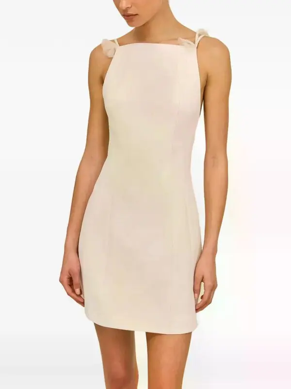 Cult Gaia Floral Embellished Mini Dress - Neutrals