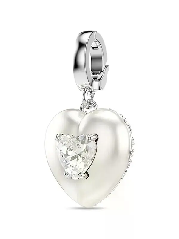 SWAROVSKI Idyllia Crystal-embellished Heart-shape Charm - Silver