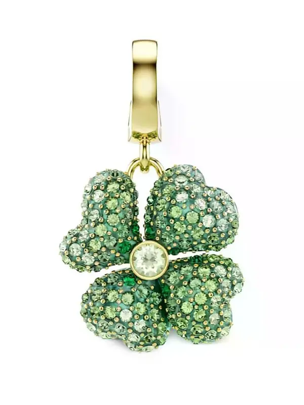 SWAROVSKI Idylia Crystal-embellished Clover Charm - Gold